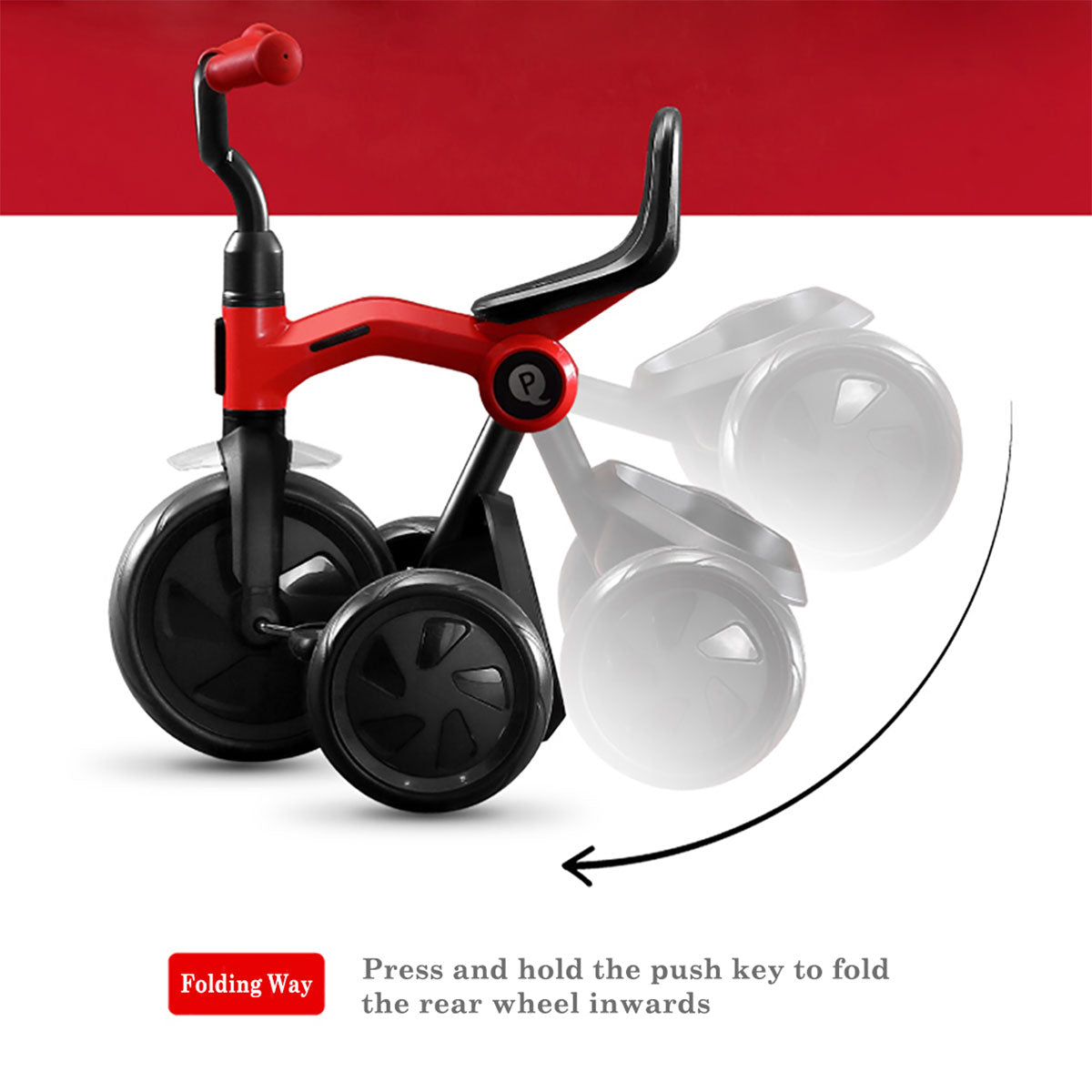 QPlay Ant Plus Kids Children Tricycle Bike Folding Toddler Compact Tri ...